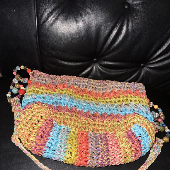 cappilli | Bags | Vintage Cappelli Purse Multicolored Boho Style | Poshmark